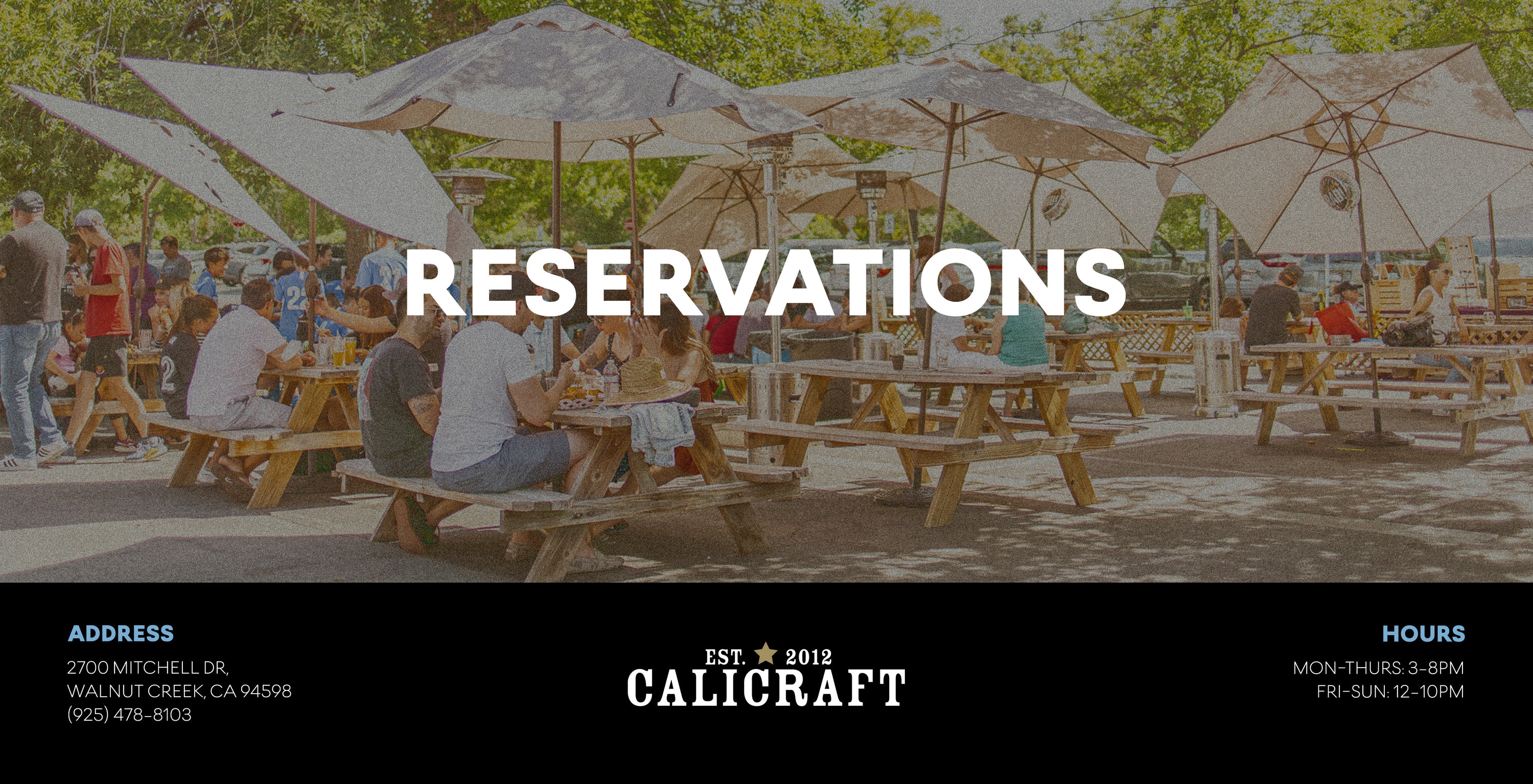 Reservations – Calicraft Brewing Co